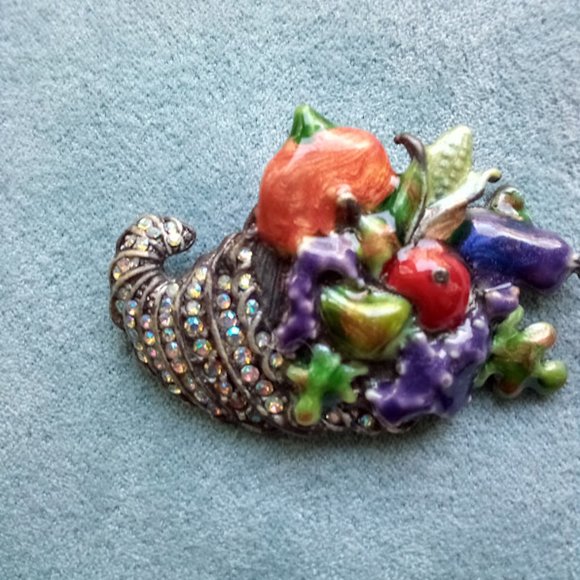 Jewelry | A Thanksgiving Pin Of Plenty | Poshmark